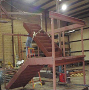 Pre-assembled Stack-A-Shaft ™ Stair System