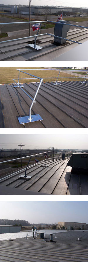Standing Seam Roof Fall Protection Guardrail