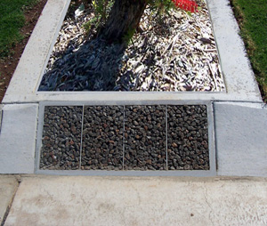 When installed, the Permapave™ Curb Bio-retention Pit is filled with ...