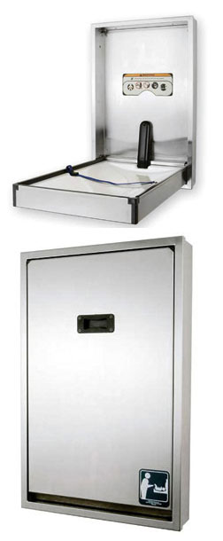 Vertical Full Stainless Steel Diaper Changing Station