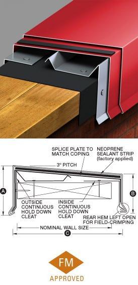 PAC-CLAD Continuous Cleat Coping – Petersen Aluminum Corporation - Sweets