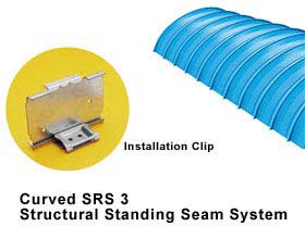Curved SRS 3 - Structural Standing Seam Roof System