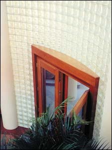 Applications: Elite™ Panels are designed for verticalglass block window ...