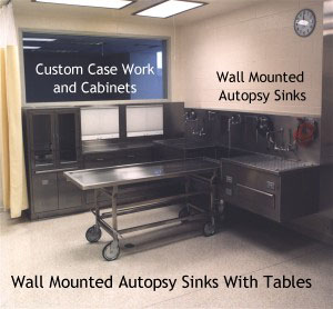 WALL MOUNTED AUTOPSY SINKS