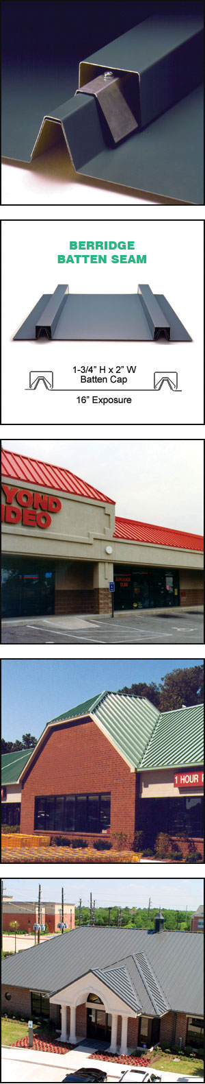 BATTEN SEAM METAL ROOFING SYSTEM