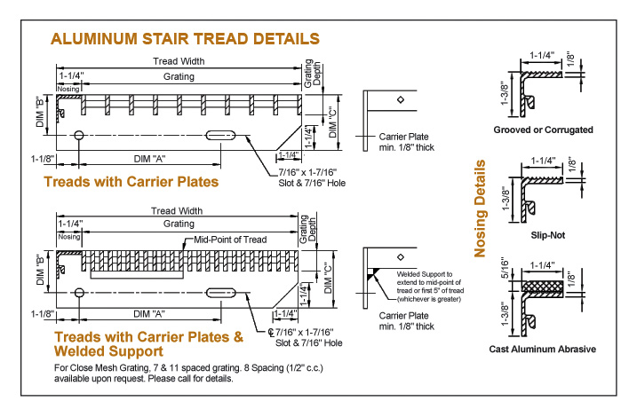 Stair Treads - Aluminum – Ohio Gratings Inc. - Sweets