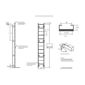 Ladder For Roof Access 2d Dwg Elevation For Autocad