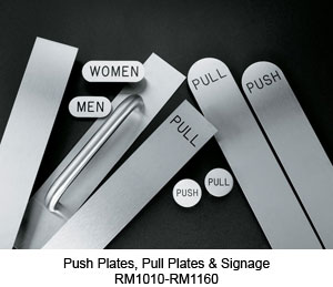 Push Plates, Pull Plates & Signage