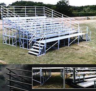 Portable Bleachers And Continuous Angle Frame Bleachers