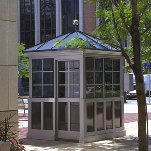 The Harrisburg Style, custom valet booth at a five star hotel.