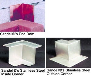 END DAMS & PRE-FORMED FLASHING CORNERS