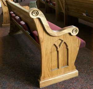 Solid Oak Church Pews