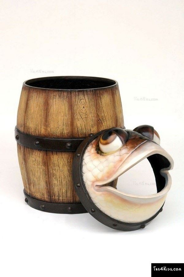Fish Barrel Trash Can – The 4 Kids - Sweets