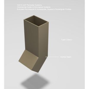 DS-EX Designer Series Extruded Aluminum Square/Rectangle Downspouts ...