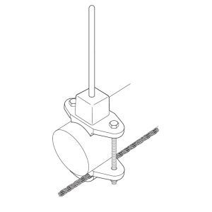 BB30B, 3 INCH Horizontal Top Mount Pipe Base with Cable Holder – East ...
