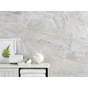 Castille Nepal Gray Hexagon Porcelain Tile – Floor & Decor - Sweets