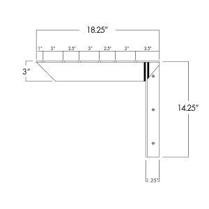 Inside Wall Mount EH Bench Support Bracket – Rakks Architectural ...